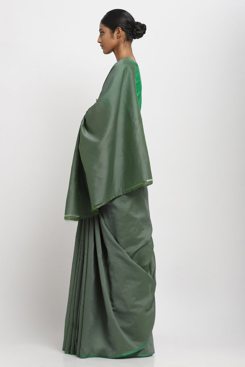 Green Sooti Saree – Via East